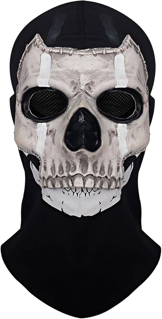 Ghost Mask Skull Full Face Mask for Adult Halloween Cosplay – Awesome ...