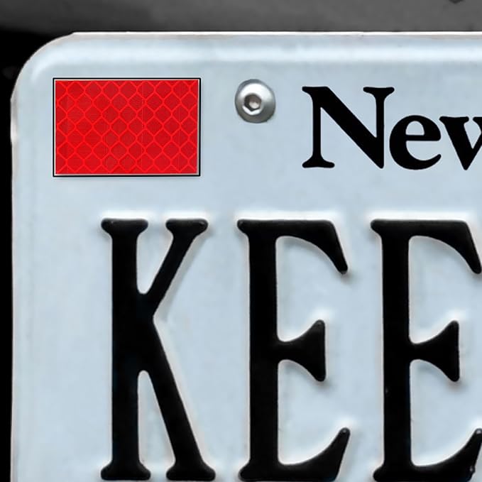 1 Set Red Reflective Decals Required by New Jersey GDL, NJ Reflecto ...