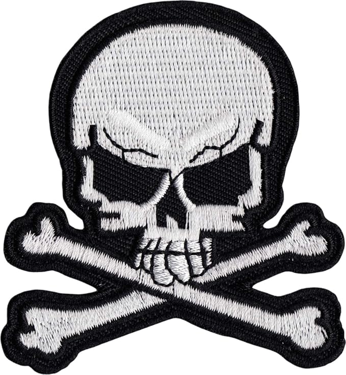 Skull and Crossbones - Embroidered Iron on Patch – Awesome Skulls
