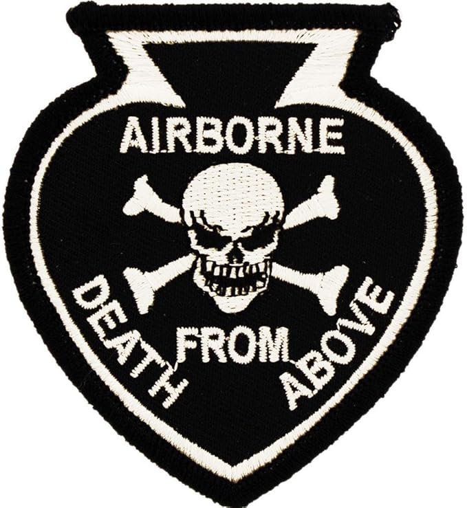 Airborne Death from Above Spade & Skull Patch 3" – Awesome Skulls