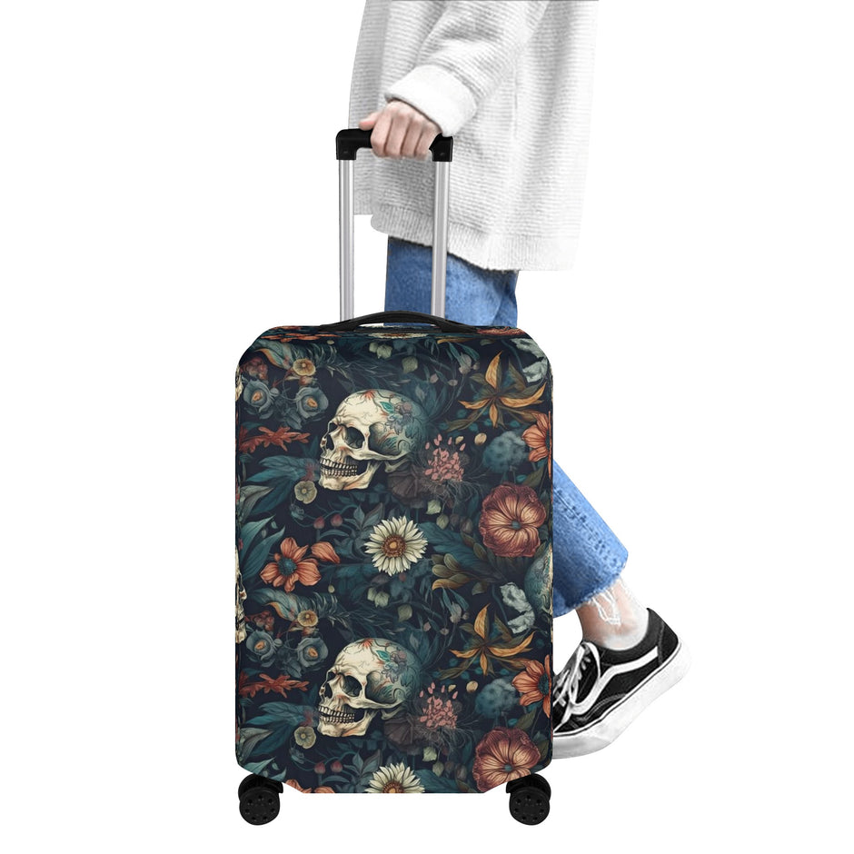 Sugar skull Luggages Suitcase, Gothic skull halloween skeleton suitcase ...
