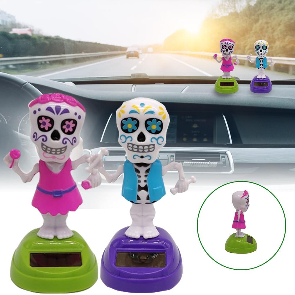 Solar Swinging Skull For Car Shaking Head Doll Car Decoration – Awesome ...